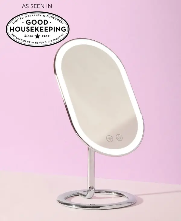 FANCII Vera Rechargeable Vanity Mirror With 3 Led Light Settings - Silver
