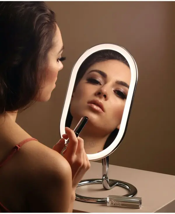 FANCII Vera Rechargeable Vanity Mirror With 3 Led Light Settings - Silver