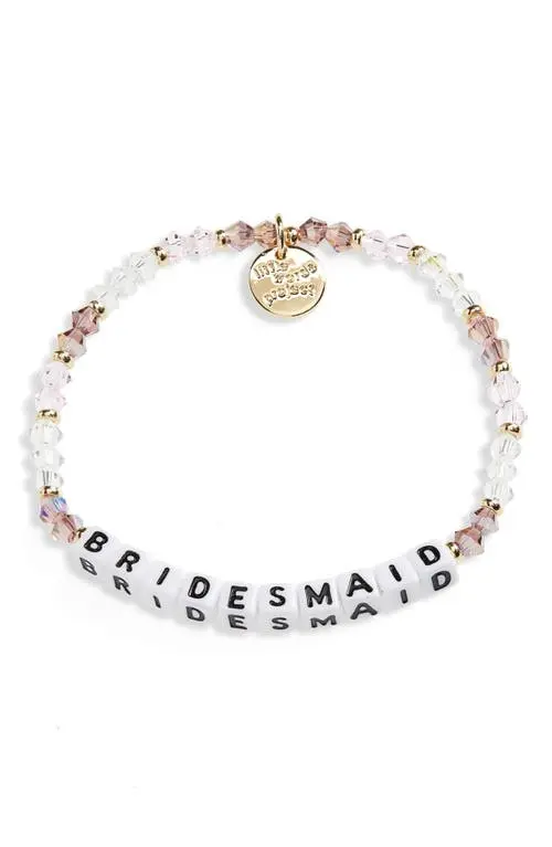 LITTLE WORDS PROJECT Bridesmaid Beaded Stretch Bracelet - White Multi
