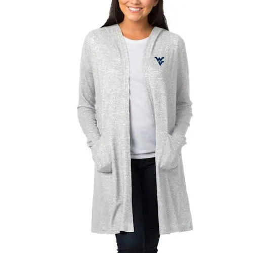 BOXERCRAFT West Virginia Mountaineers Cuddle Soft Duster Tri-blend Hooded Cardigan