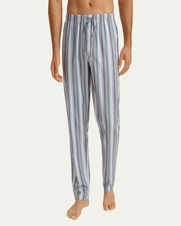 Hanro Night & Day Woven Lounge Pants - Atlantic Stripe