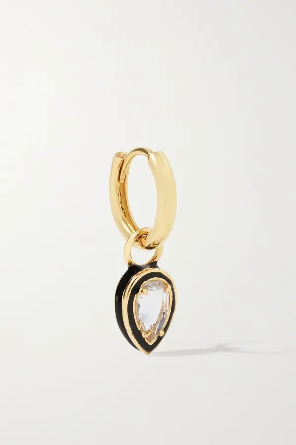 Alison Lou Pear Cocktail Single Hoop Earring - Gold