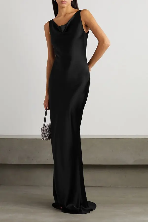 Norma Kamali Maria Satin Gown