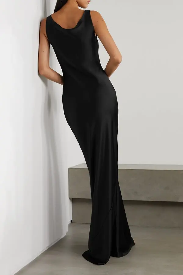 Norma Kamali Maria Satin Gown