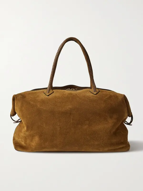 METIER Weekend Xl Leather-trimmed Suede Tote - Brown