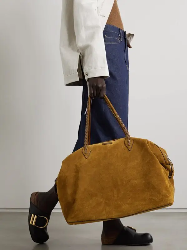 METIER Weekend Xl Leather-trimmed Suede Tote - Brown