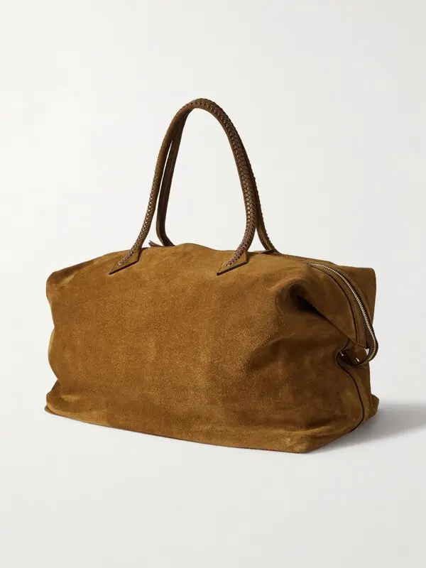 METIER Weekend Xl Leather-trimmed Suede Tote - Brown