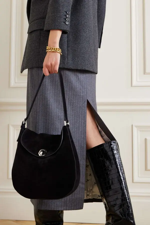 Savette Tondo Suede Shoulder Bag