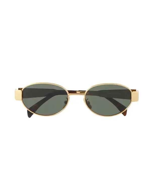 Celine Oval-frame Sunglasses - Gold