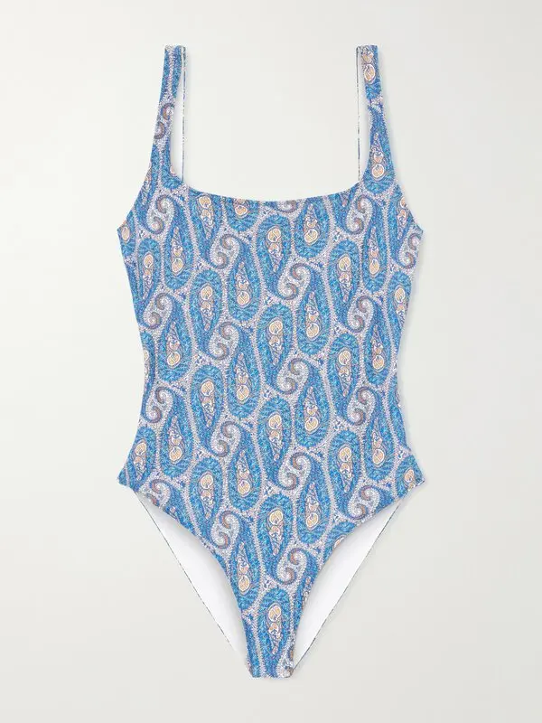 Etro Paisley-print Swimsuit - Blue