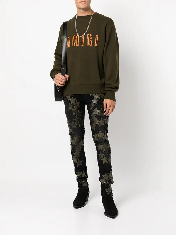 Amiri Star-patch Detail Skinny Jeans - Black