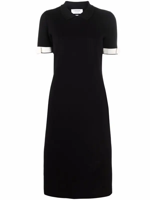 Thom Browne Bow-detail Knitted Polo Dress