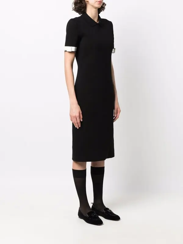 Thom Browne Bow-detail Knitted Polo Dress