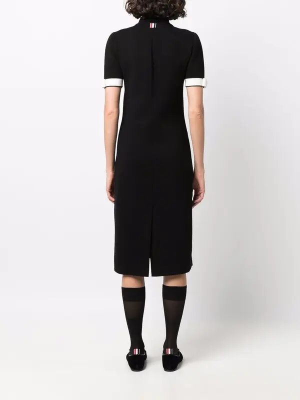 Thom Browne Bow-detail Knitted Polo Dress