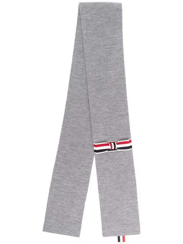 Thom Browne Rwb Bow-embellished Scarf