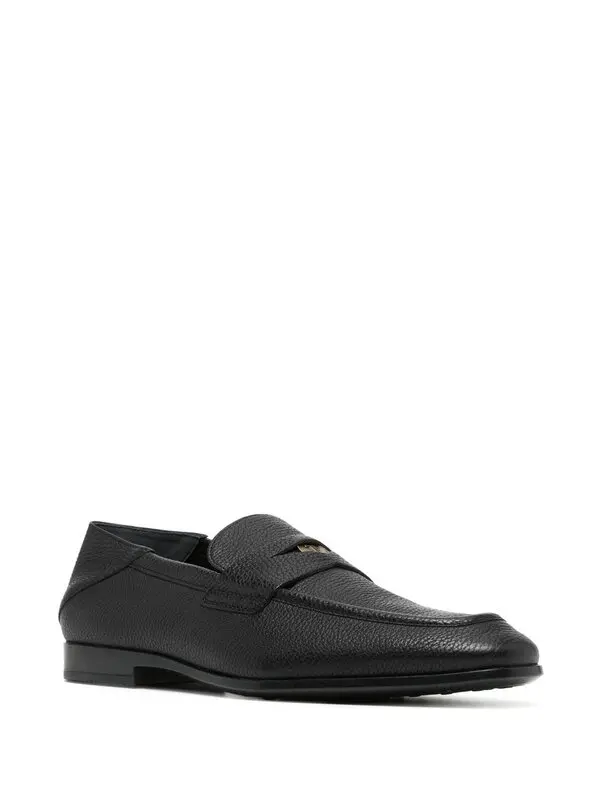 TOD'S Logo-plaque Leather Loafers
