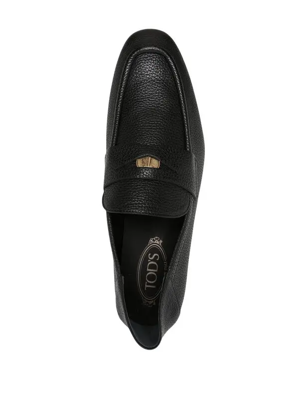TOD'S Logo-plaque Leather Loafers