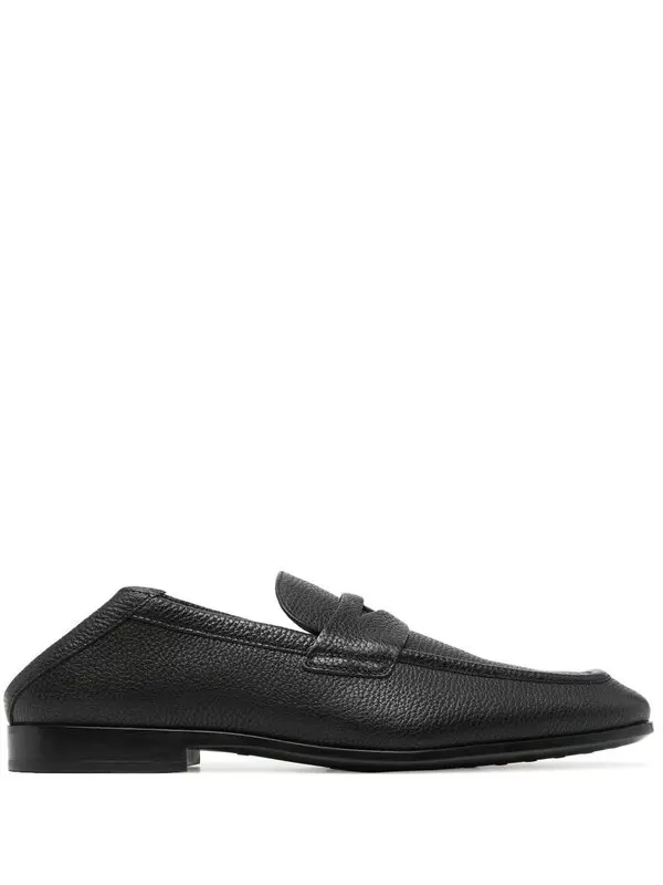 TOD'S Logo-plaque Leather Loafers