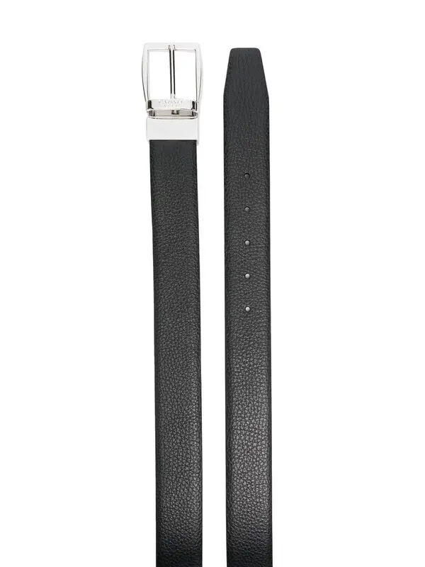 Canali Pebbled Leather Belt