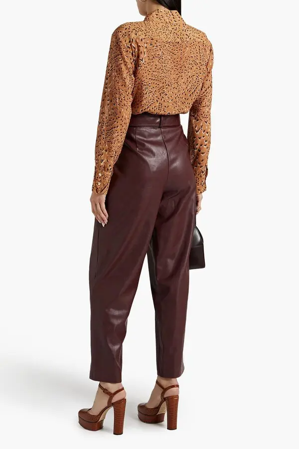 Simkhai Abbie Printed Crepe Shirt