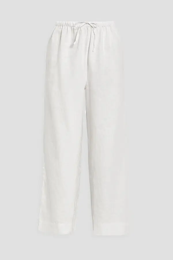 Onia Linen Wide-leg Pants - White