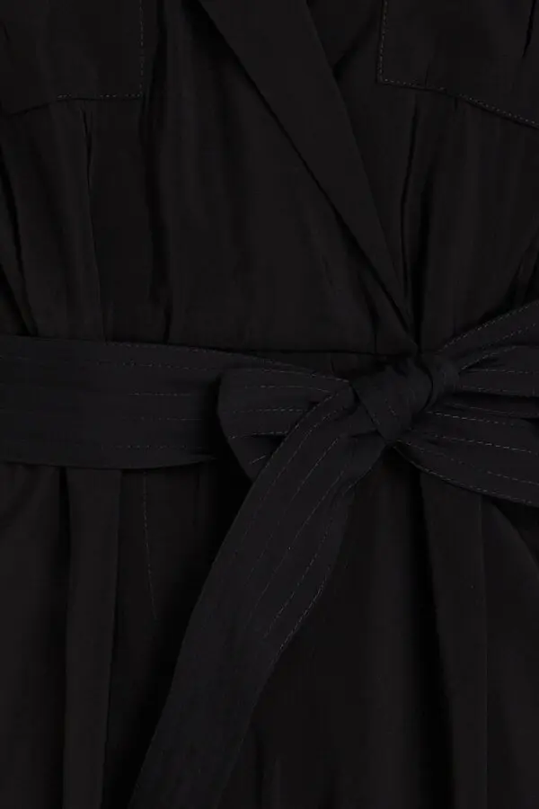 Ba&sh Calia Wrap-effect Pleated Playsuit