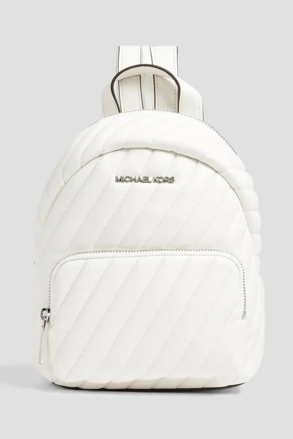 Michael Kors Erin Quilted Faux Leather Backpack In White - 70% Off |  Editorialist