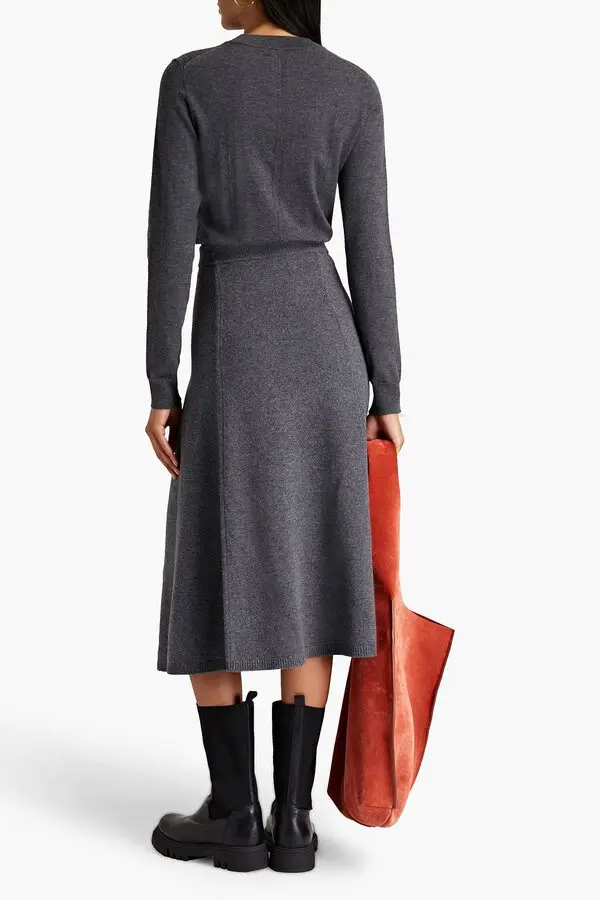 JOSEPH Mélange Cashmereblend Sweater - Dark Gray