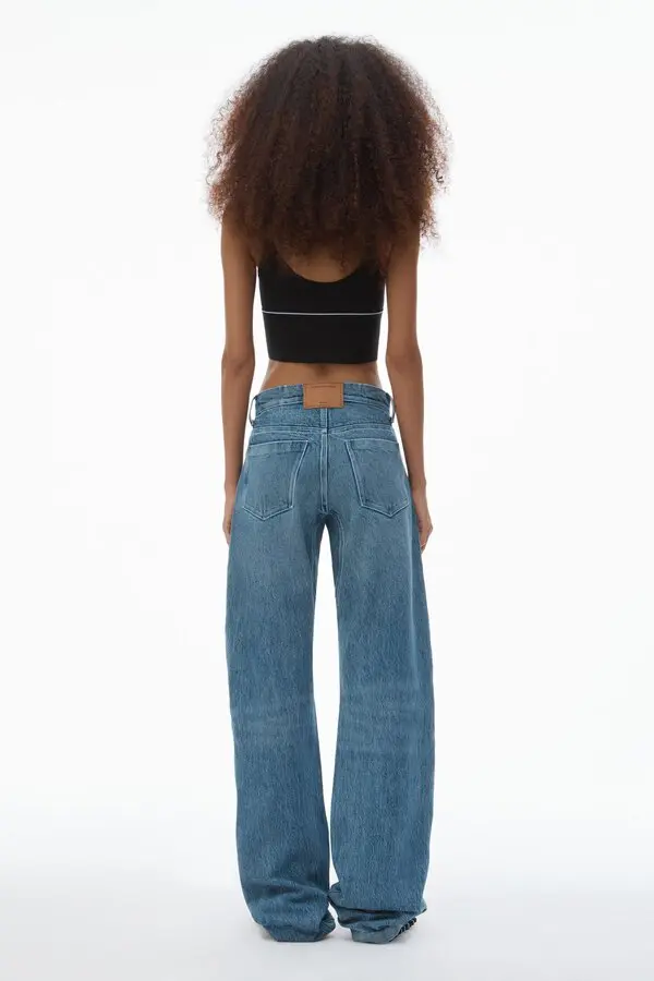 Alexander Wang Logo Elastic Bra In Ribbed Jersey