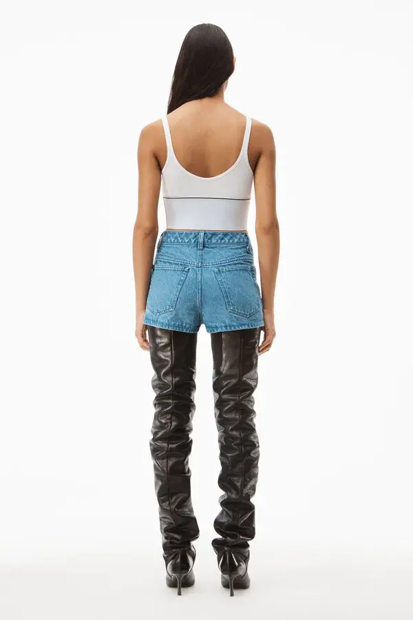 Alexander Wang Logo Elastic Bra In Ribbed Jersey