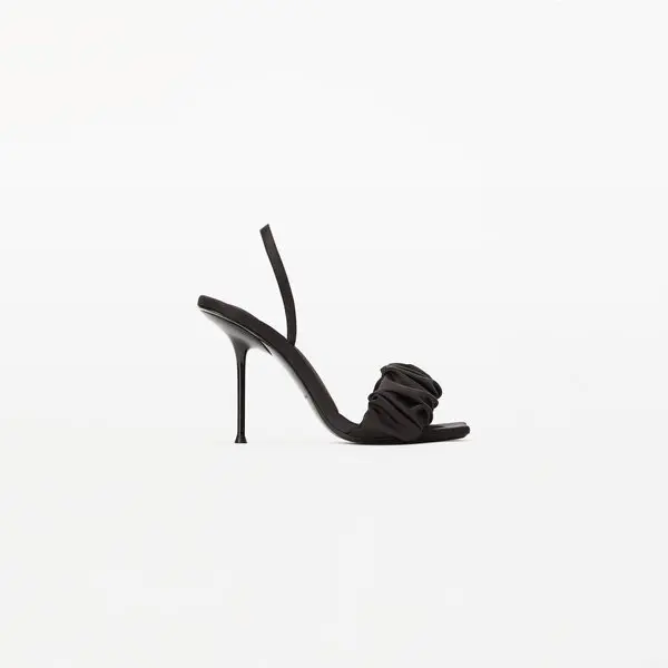 Alexander Wang Julie Scrunchie Slingback Heel In Satin