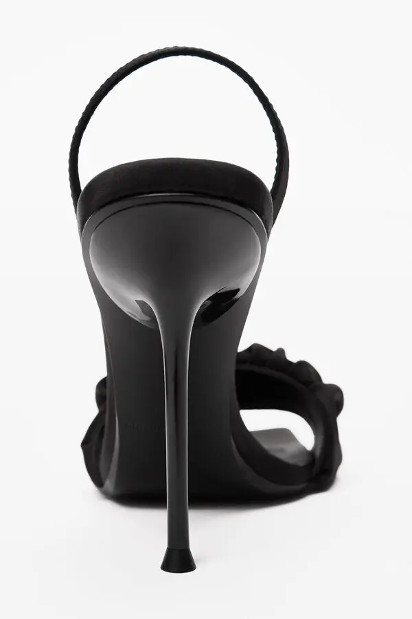Alexander Wang Julie Scrunchie Slingback Heel In Satin