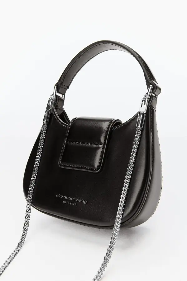 Alexander Wang W Legacy Micro Hobo In Leather - Black | Editorialist