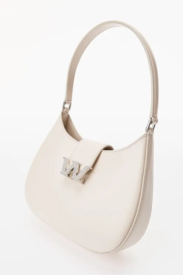 Alexander Wang W Legacy Small Hobo In Leather - Porcelain