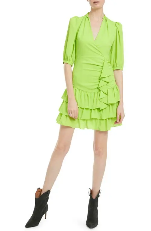 One33 Social Tiered Side Ruffle Cutout Minidress