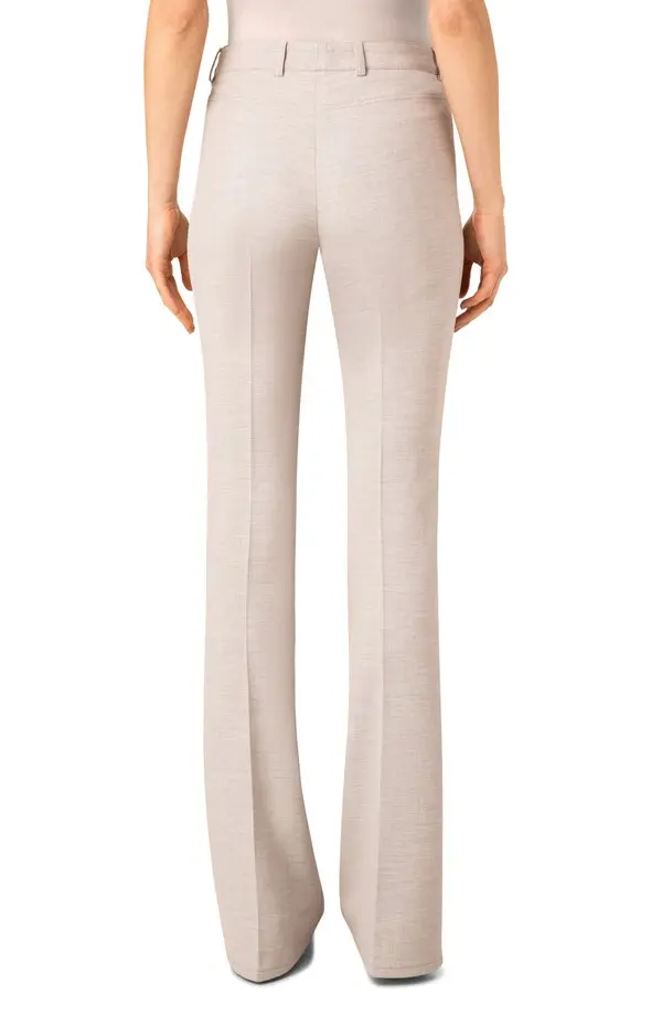 Akris Faye Pintucked Bootcut Stretch Crepe Pants
