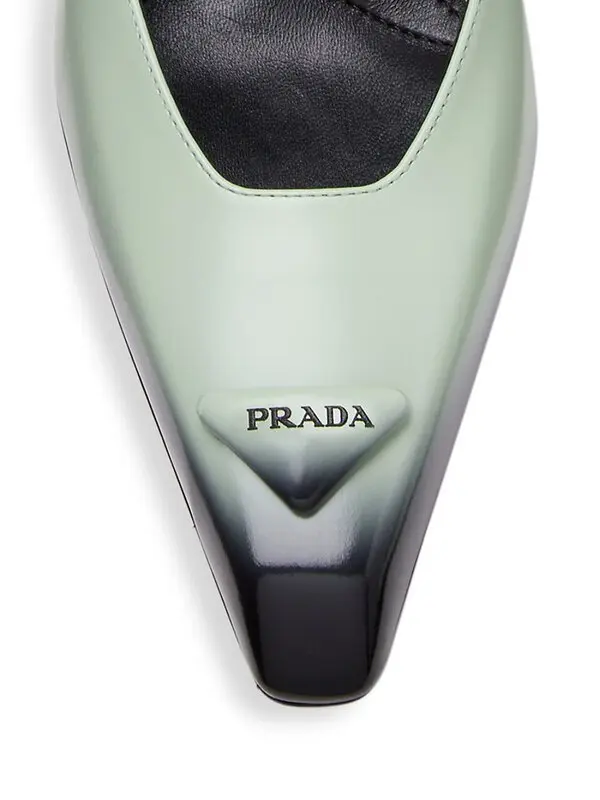 Prada Modellerie Logo Leather Pumps