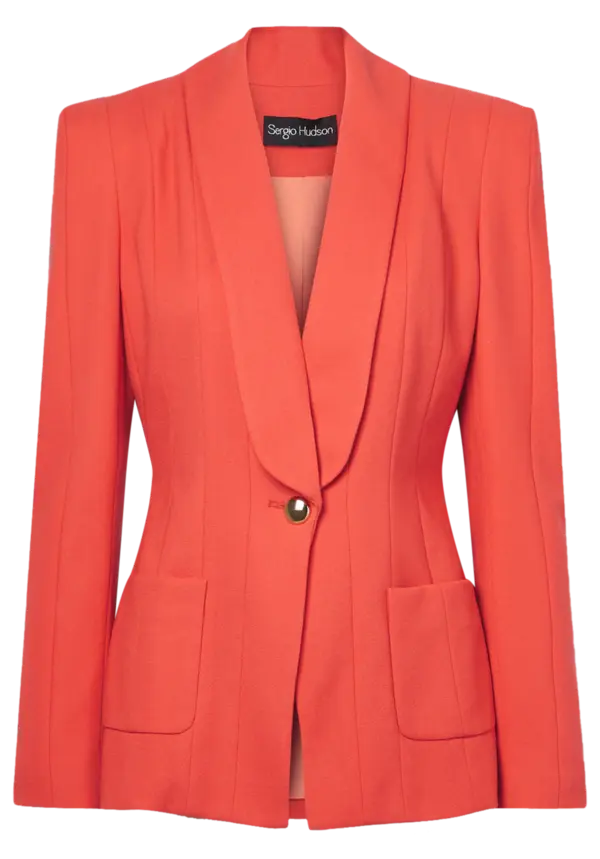 SERGIO HUDSON Stretch-wool Crepe Blazer - Orange