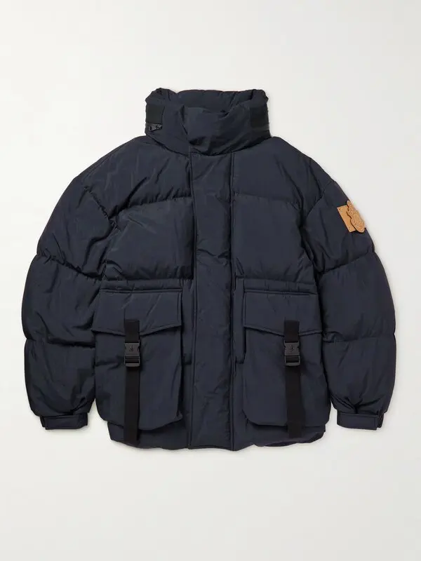 Moncler Jw Anderson Donard Quilted Shell Hooded Down Jacket - Blue