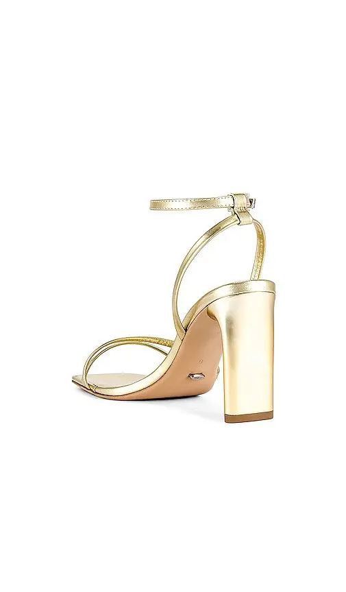TONY BIANCO Metallic Gold Strappy High Heel Sandals - Gold Nappa Metallic