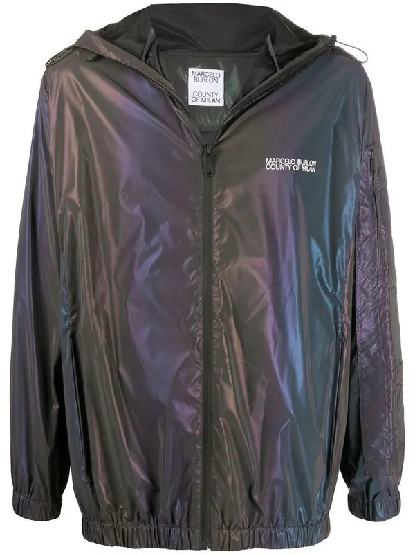 COUNTY OF MILAN Iridescent Hooded Jacket