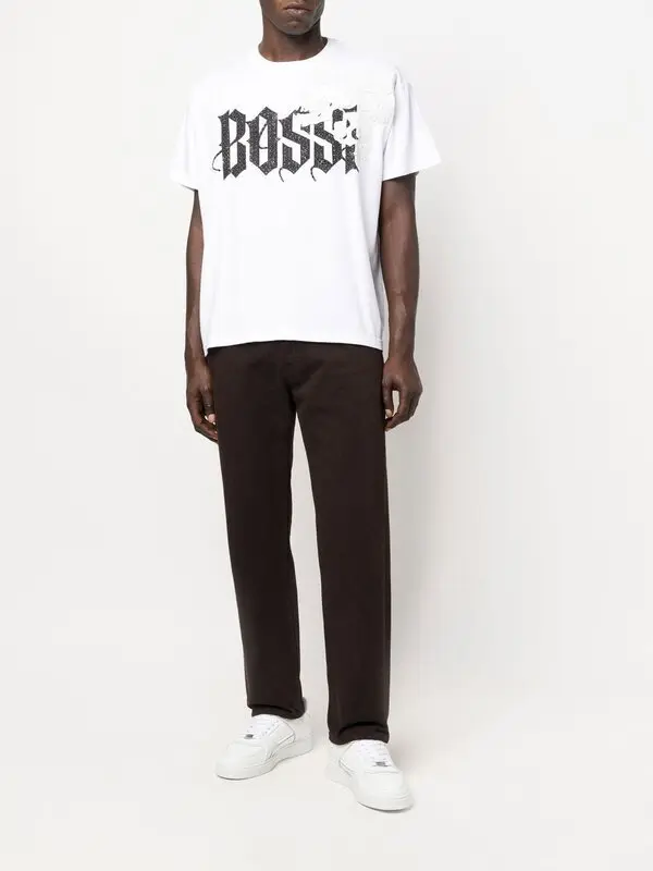 BOSSI SPORTSWEAR Logo-print Short-sleeved T-shirt