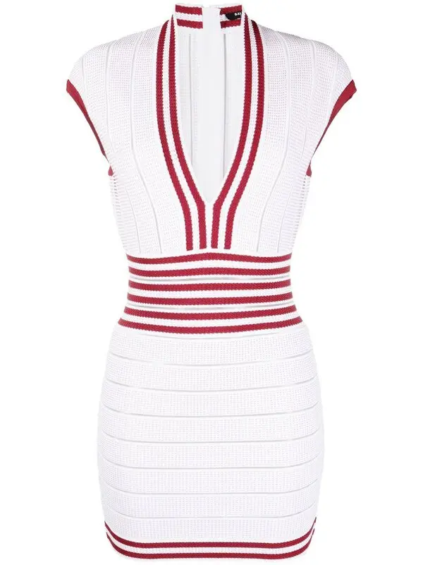 Balmain Ribbed-knit Bodycon Dress