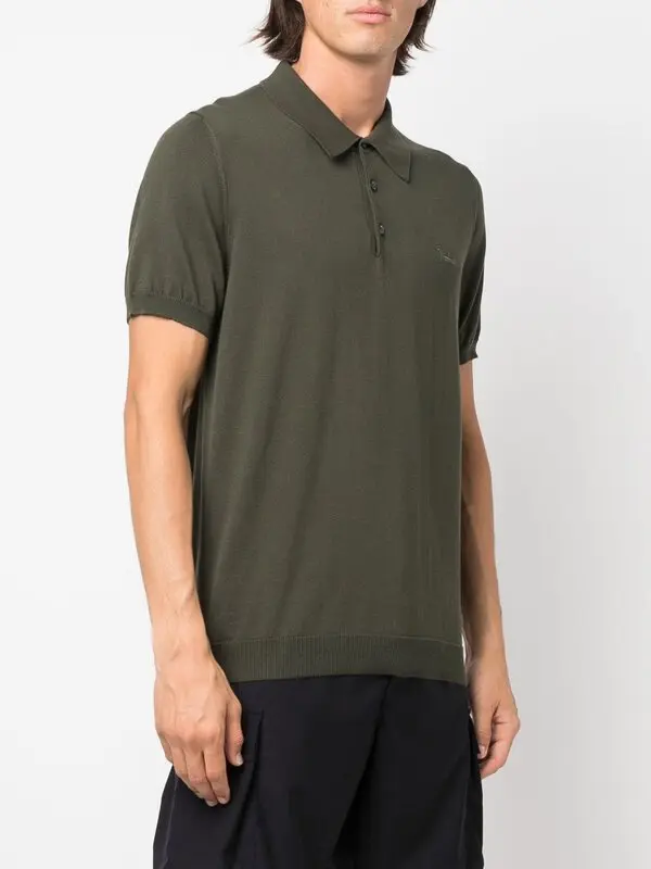 Woolrich Logo-embroidered Knitted Polo Shirt