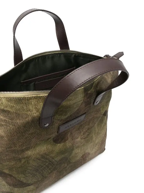 Woolrich Camou Logo-patch Tote Bag