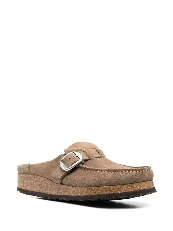 BIRKENSTOCK Buckle-fastened Suede Mules - Neutrals