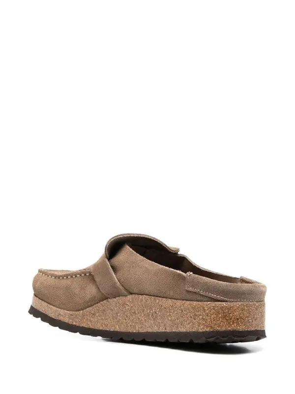 BIRKENSTOCK Buckle-fastened Suede Mules - Neutrals