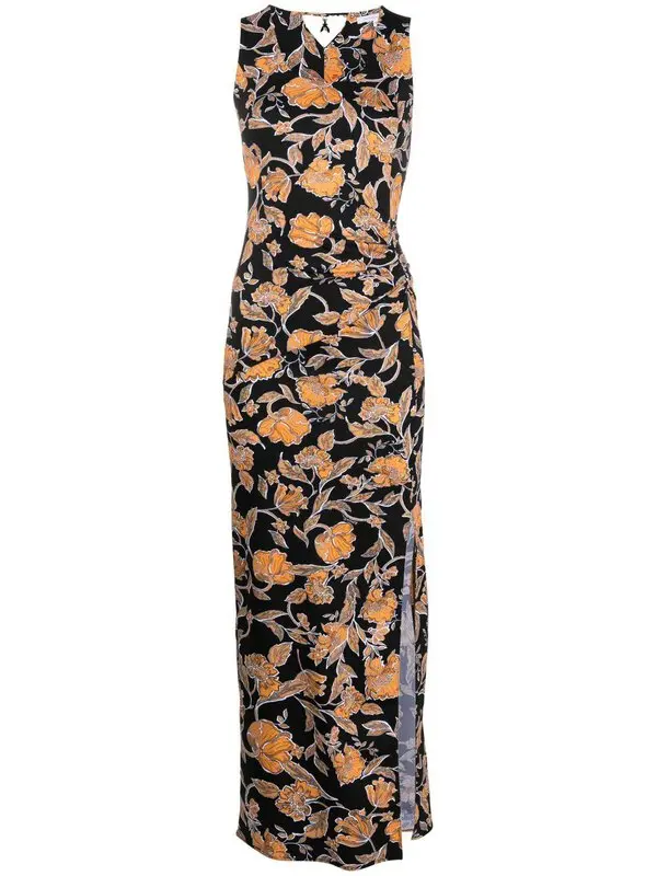 Patrizia Pepe Sleeveless Floral Print Maxi Dress