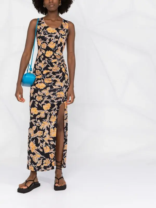 Patrizia Pepe Sleeveless Floral Print Maxi Dress