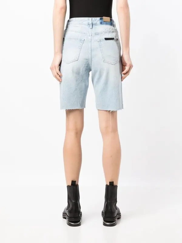 Ksubi Distressed Denim Longline Shorts
